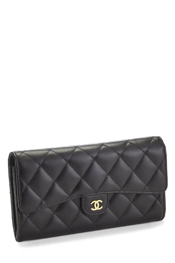 Chanel Lambskin Classic Long Flap Wallet