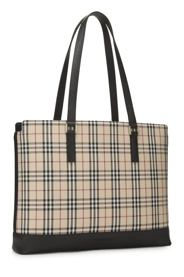 Burberry House Check Jacquard Zip Tote
