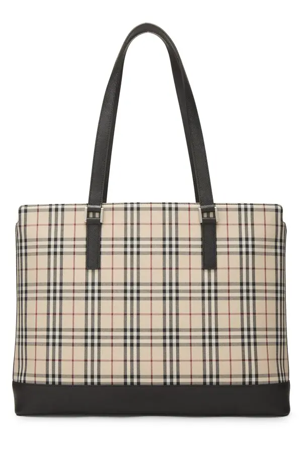 Burberry House Check Jacquard Zip Tote