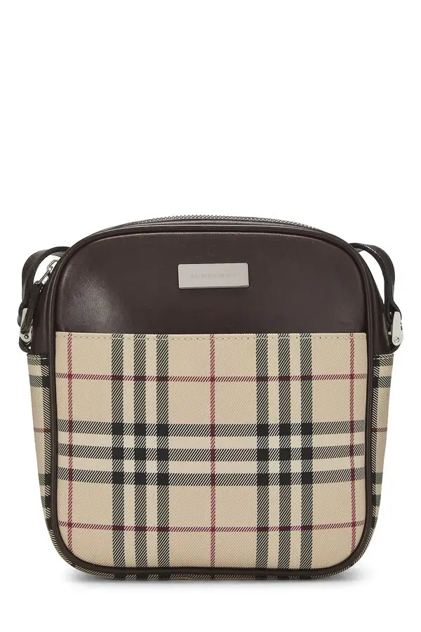 Burberry House Check Vertical Camera Bag - Beige