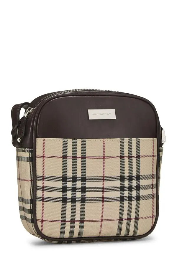 Burberry House Check Vertical Camera Bag - Beige