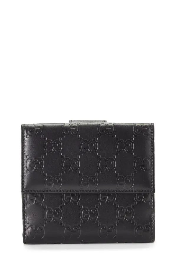 Gucci Ssima Compact Wallet - Black