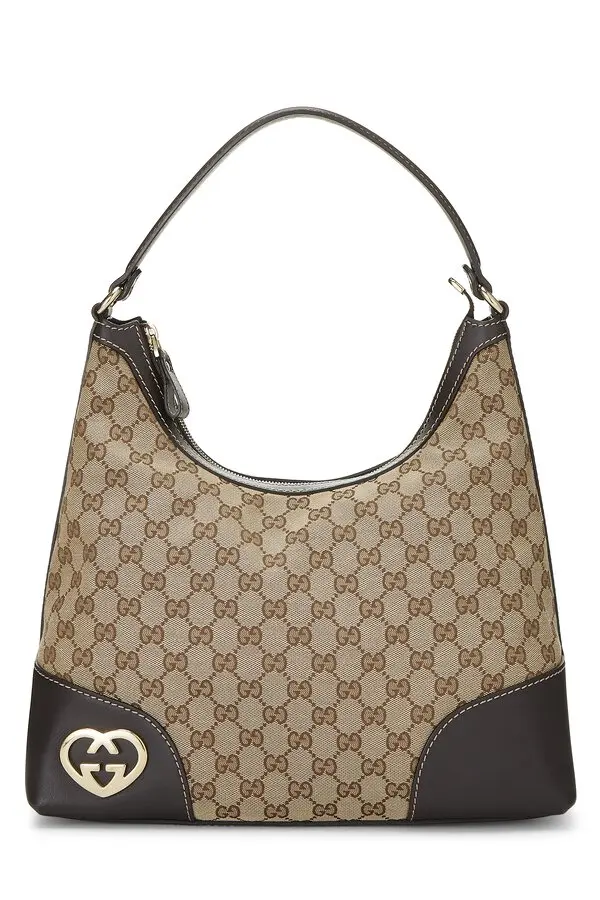 Gucci Original Gg Lovely Heart Hobo - Beige