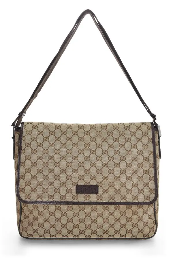 Gucci Original Gg Canvas Web Flap Messenger