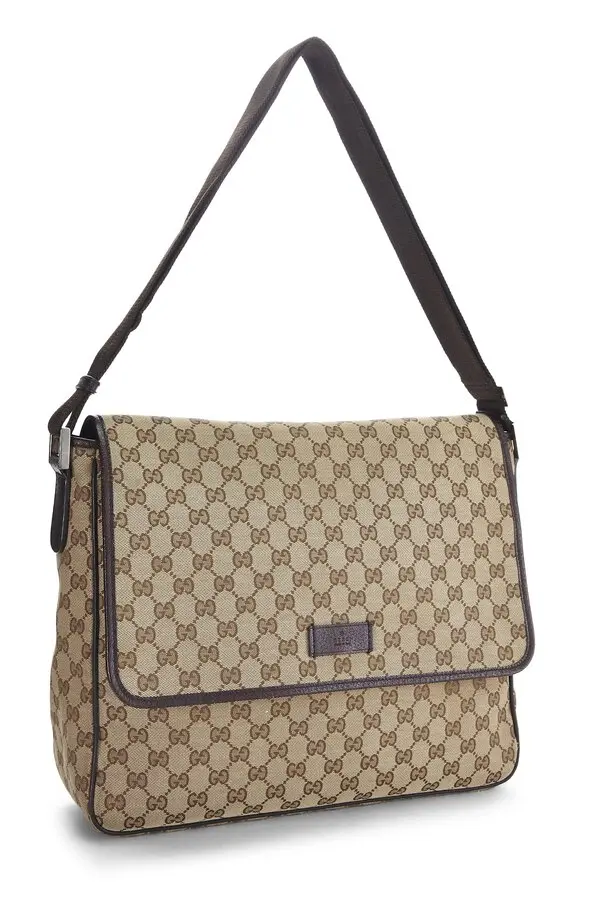 Gucci Original Gg Canvas Web Flap Messenger