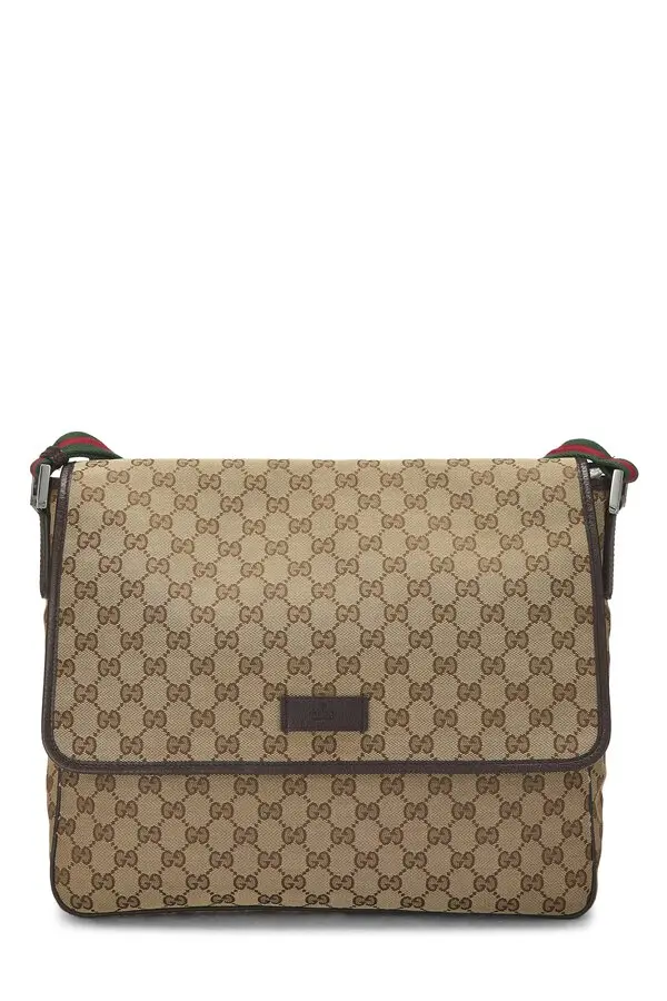 Gucci Original Gg Canvas Web Flap Messenger
