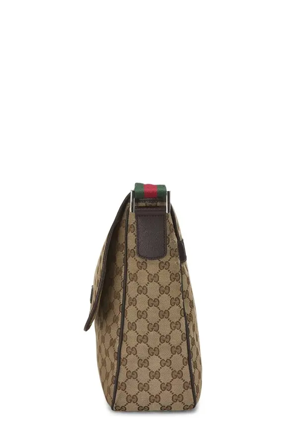 Gucci Original Gg Canvas Web Flap Messenger