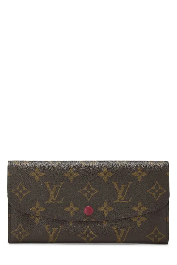 LOUIS VUITTON Monogram Canvas Emilie Wallet - Red