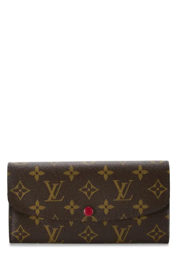 LOUIS VUITTON Monogram Canvas Emilie Wallet - Red