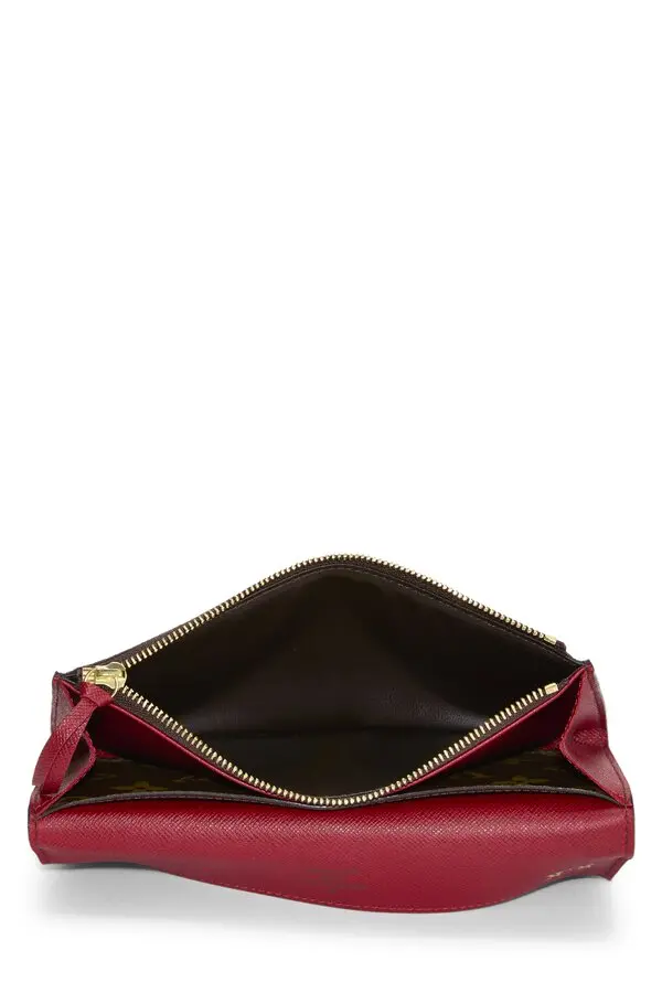 LOUIS VUITTON Monogram Canvas Emilie Wallet - Red