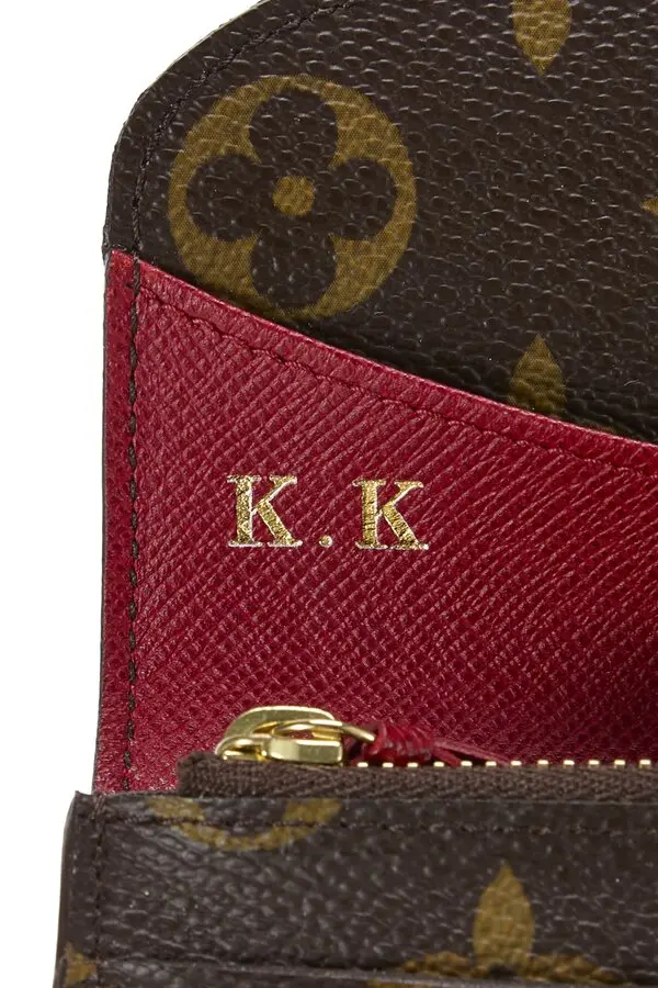 LOUIS VUITTON Monogram Canvas Emilie Wallet - Red
