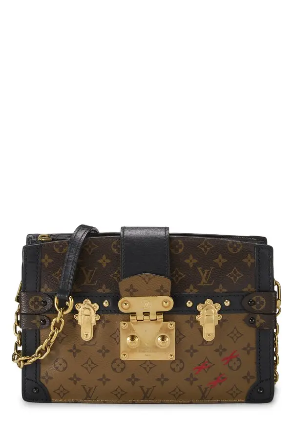 LOUIS VUITTON Monogram Reverse Trunk Clutch - Brown