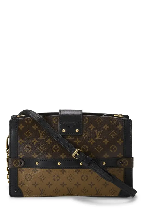 LOUIS VUITTON Monogram Reverse Trunk Clutch - Brown