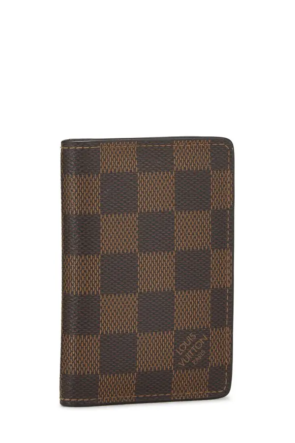 LOUIS VUITTON Damier Ebene Pocket Organizer - Brown