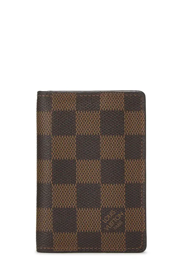 LOUIS VUITTON Damier Ebene Pocket Organizer - Orange
