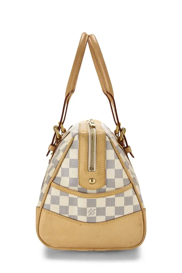 LOUIS VUITTON Damier Azur Berkeley Top Handle Bag - White