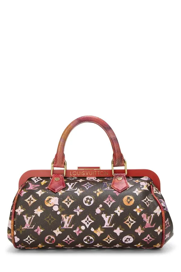 LOUIS VUITTON Richard Prince Monogram Watercolor Papillon Frame Bag - Multi