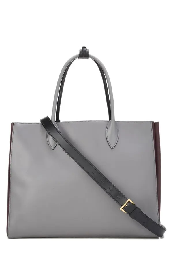 Prada Calfskin Bibliotheque Tote - Black