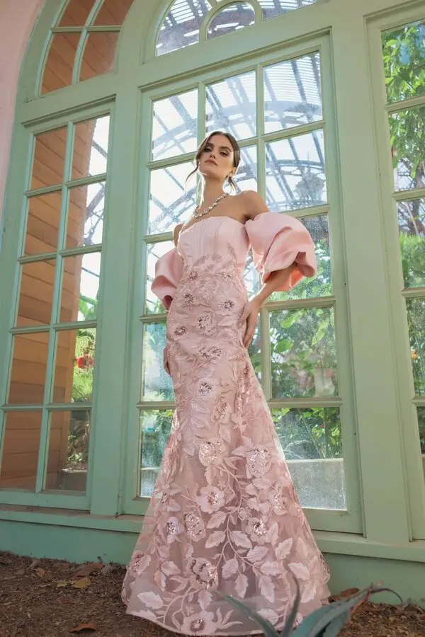 Mac Duggal Off-the-shoulder Satin Mermaid Gown - Pink