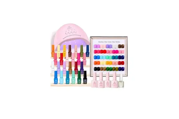 BEETLES Fall Gel Nail Polish Kit With Uv Light - Multicolor