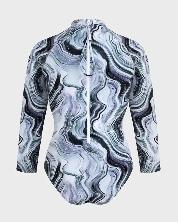 Vilebrequin Long Sleeve Marble Print Rashguard
