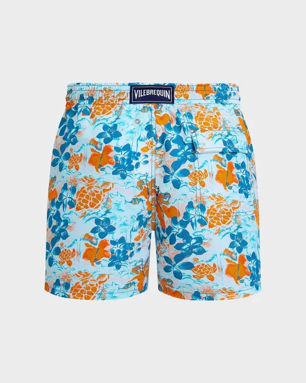 Vilebrequin Printed Swim Trunks - Blue