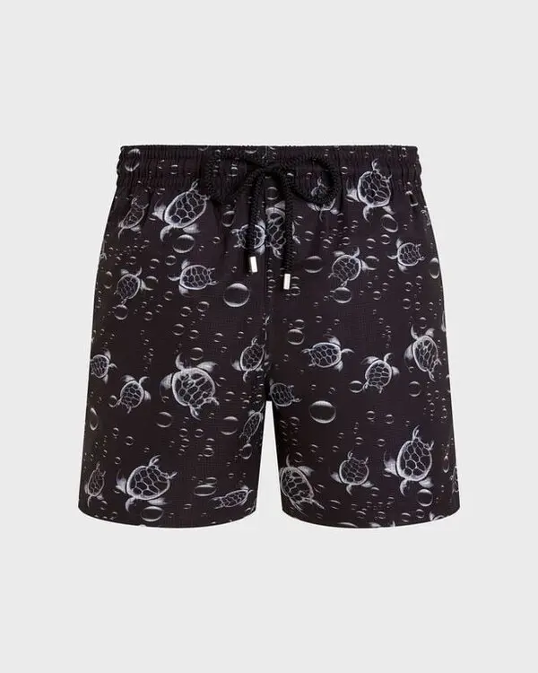 Vilebrequin Microperforated Ultralight Packable Swim Trunks - Black