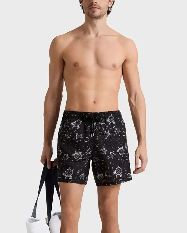 Vilebrequin Microperforated Ultralight Packable Swim Trunks - Black