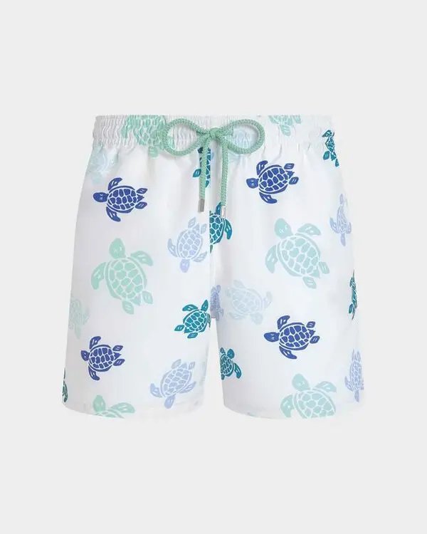 Vilebrequin Swim Trunks Tortues Multicolores Moorea - White