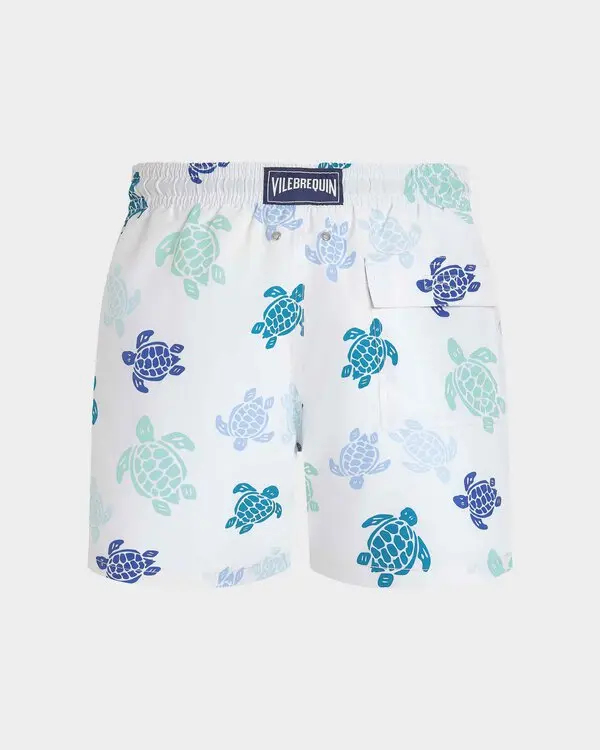 Vilebrequin Swim Trunks Tortues Multicolores Moorea - White