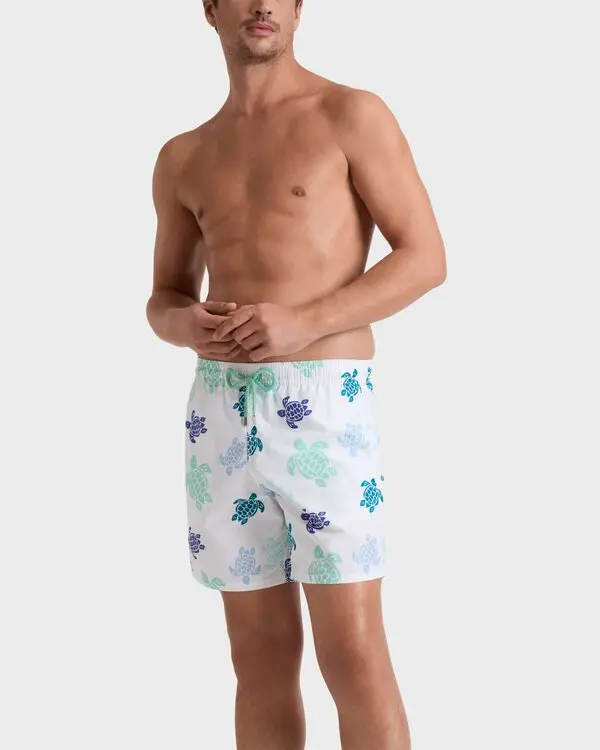Vilebrequin Swim Trunks Tortues Multicolores Moorea - White