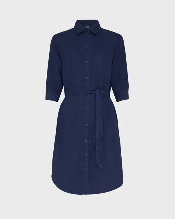 Vilebrequin Linen Shirt Dress - Blue