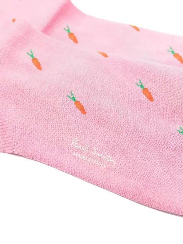 Paul Smith Carrot-print Socks - Pink