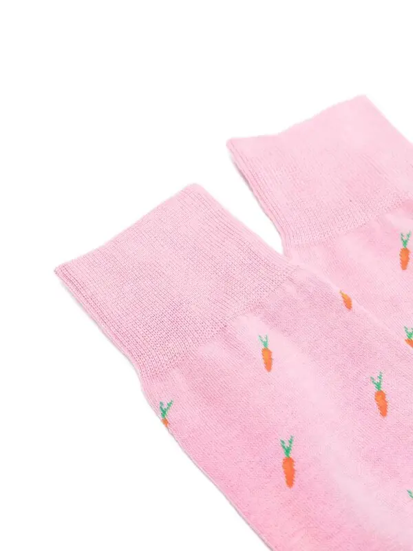 Paul Smith Carrot-print Socks - Pink