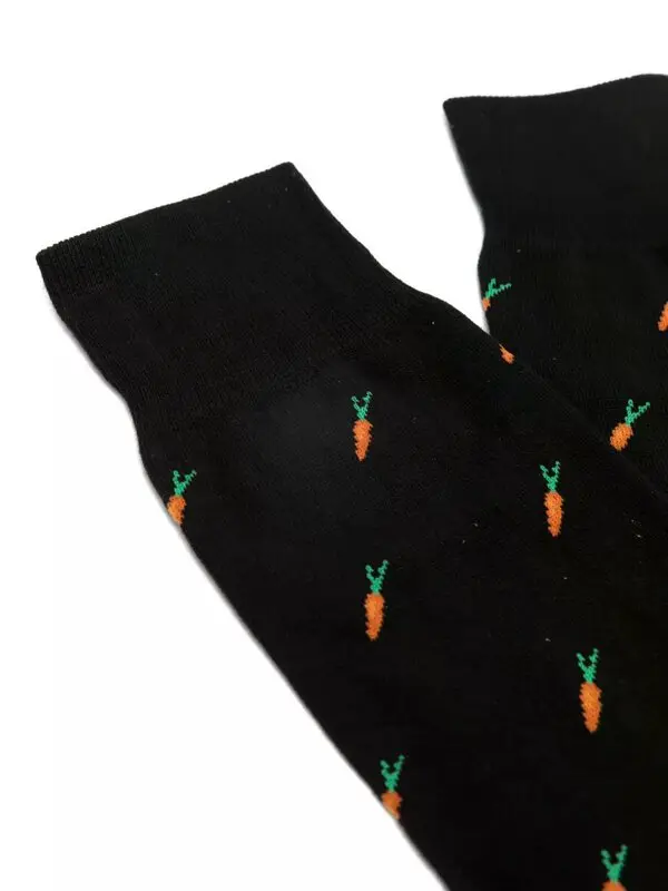 Paul Smith Carrot Print Socks - Black