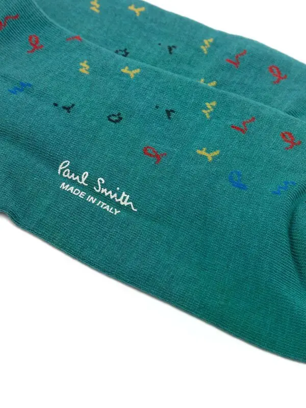 Paul Smith Meribel Logo-pattern Socks - Blue