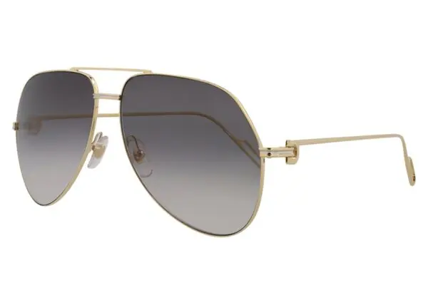 CARTIER Aviator Sunglasses - Gold/grey (ct0110s