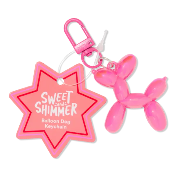 SWEET & SHIMMER Balloon Dog Keychain - One-color