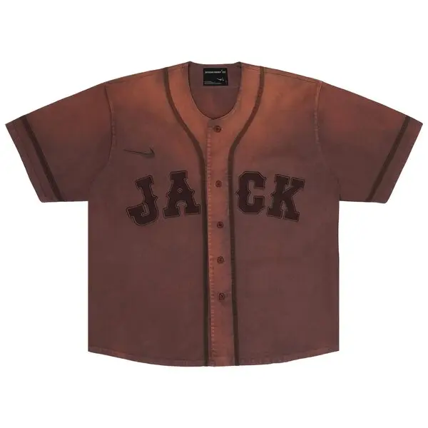 TRAVIS SCOTT X Fragment X Nike Tokyo Jack Retro Baseball Jersey - Brown