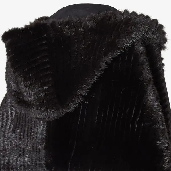 Fendi Mink And Silk Crêpe De Chine Scarf