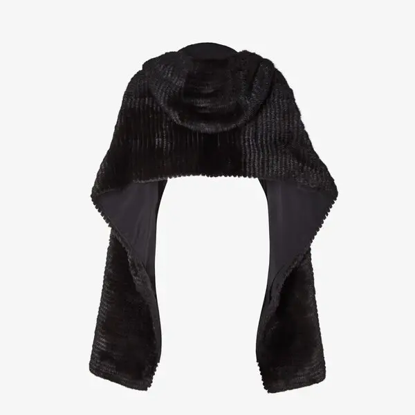 Fendi Mink And Silk Crêpe De Chine Scarf