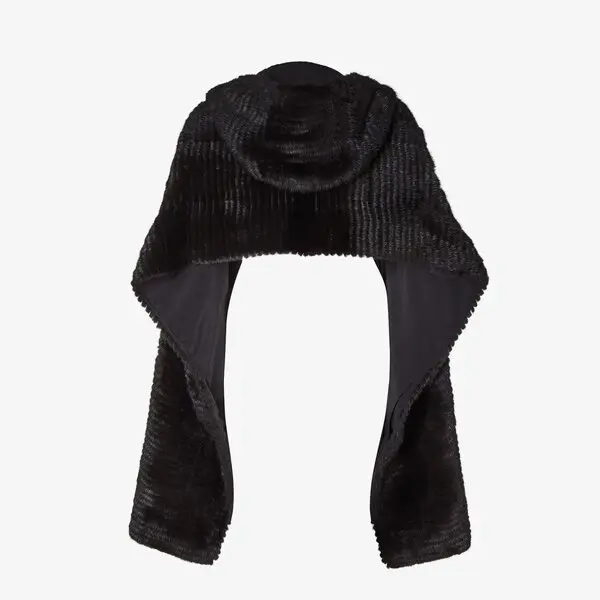 Fendi Mink And Silk Crêpe De Chine Scarf