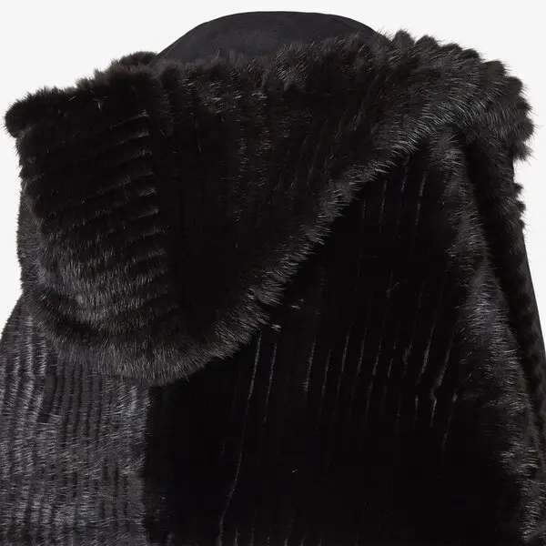 Fendi Mink And Silk Crêpe De Chine Scarf