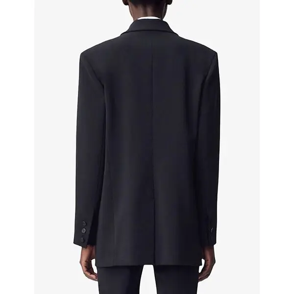 Claudie Pierlot Peak-lapel Double-breasted Stretch-woven Blazer