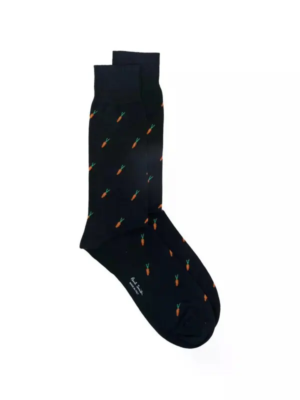 Paul Smith Klee Carrot-print Socks - Blue