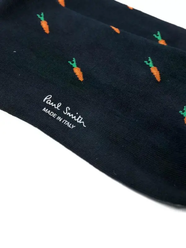 Paul Smith Klee Carrot-print Socks - Blue