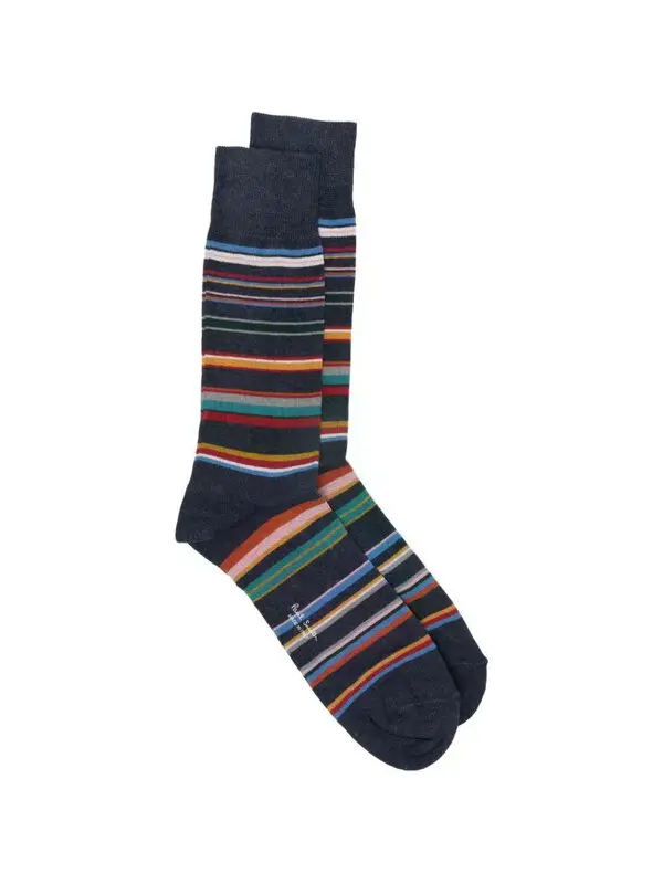 Paul Smith Martin Striped Socks - Blue
