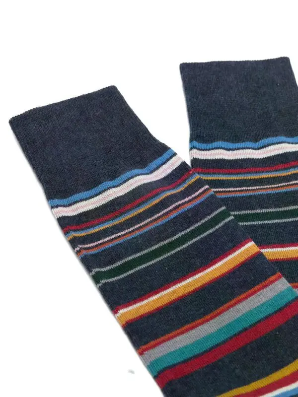 Paul Smith Striped Socks - Blue