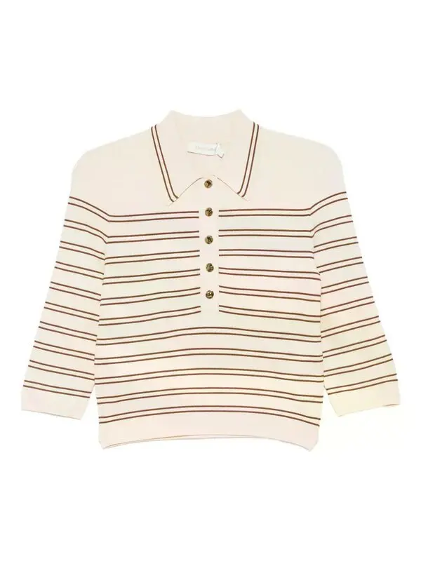 Zimmermann Striped Polo Top