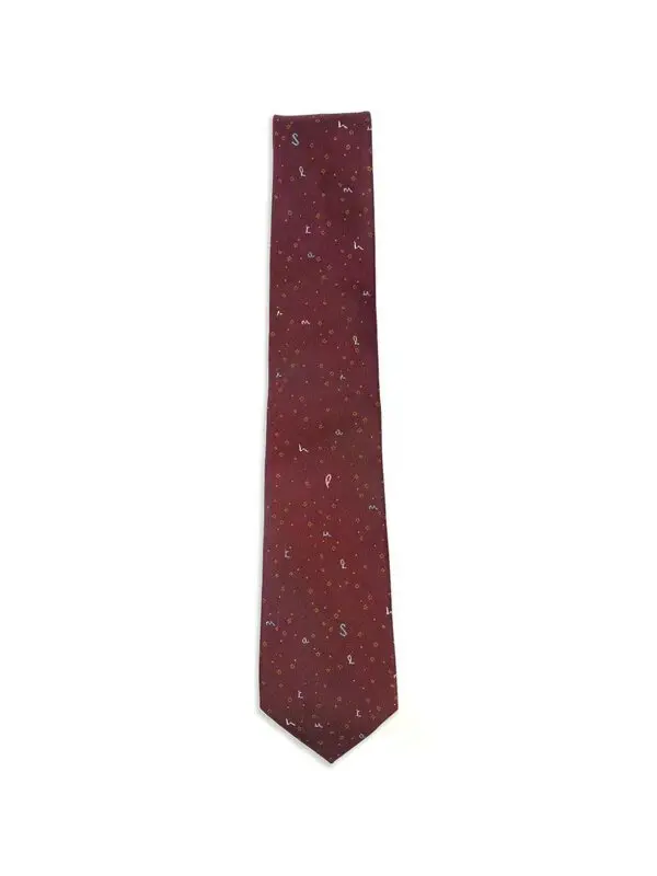 Paul Smith Star Logo Silk Tie - Red